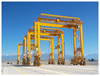 Quality ISO RTG High Working Class Rubber Tyred Gantry Crane For Shipping Container for sale