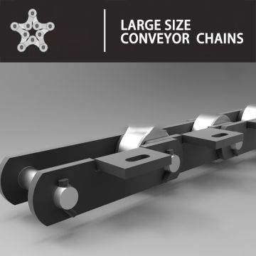 Quality 40Cr Welded Plate Bucket Elevator Conveyor Chain Pitch 80mm for sale