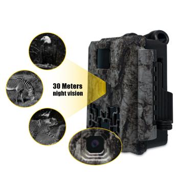 Wildlife Trail Camera No Glow 30MP Image 1080P Video Waterproof IP67 up to 512GB