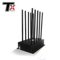 Quality Custom 100W Mobile Network Jammer Device , 10 Antenna Gps Frequency Jammer for sale