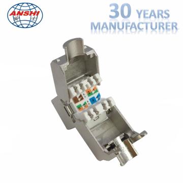 Quality Cat5e CAT6 CAT6A CAT7 RJ45 Toolless Shielded STP Keystone Jack for sale