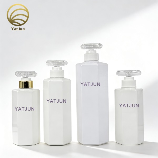 Quality 400ml 500ml 700ml 800ml Hexagonal Plastic Bottles For Shampoo Shower Gel for sale