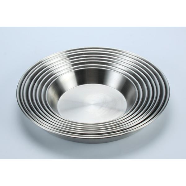 Quality Silver Plated 20cm 34cm Stainless Steel Camping Plates Set for sale