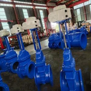 Quality QT450 Electric PN10 Gate Valve Ductile Iron With Electric Actuator for sale