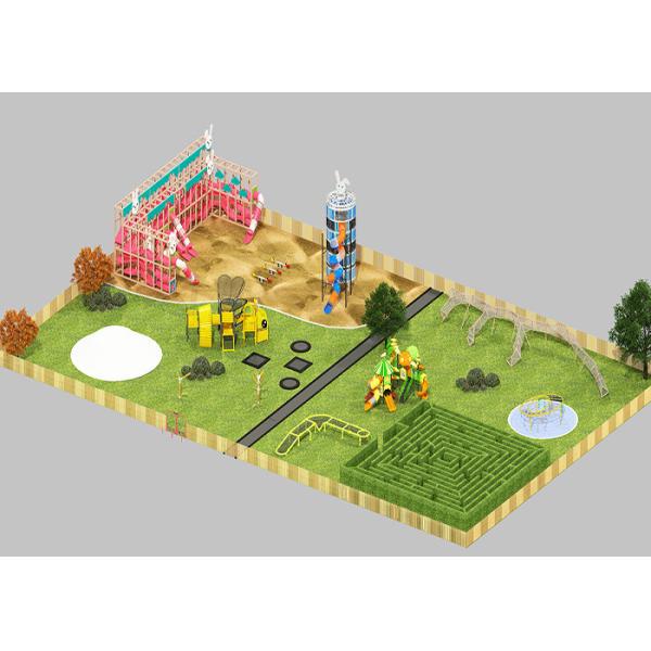Quality Commercial Colorful Outdoor Playground Equipment Slide Climbing Structure For Adults for sale