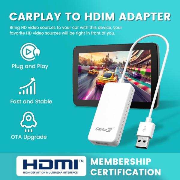 Quality Multimedia Wired Carplay To HDMI Video Input Conversion Box 1080P Car TV Mate for sale