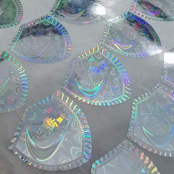 Quality Laser Print QR Code Stickers Custom Polarized Light Glossy Process for sale