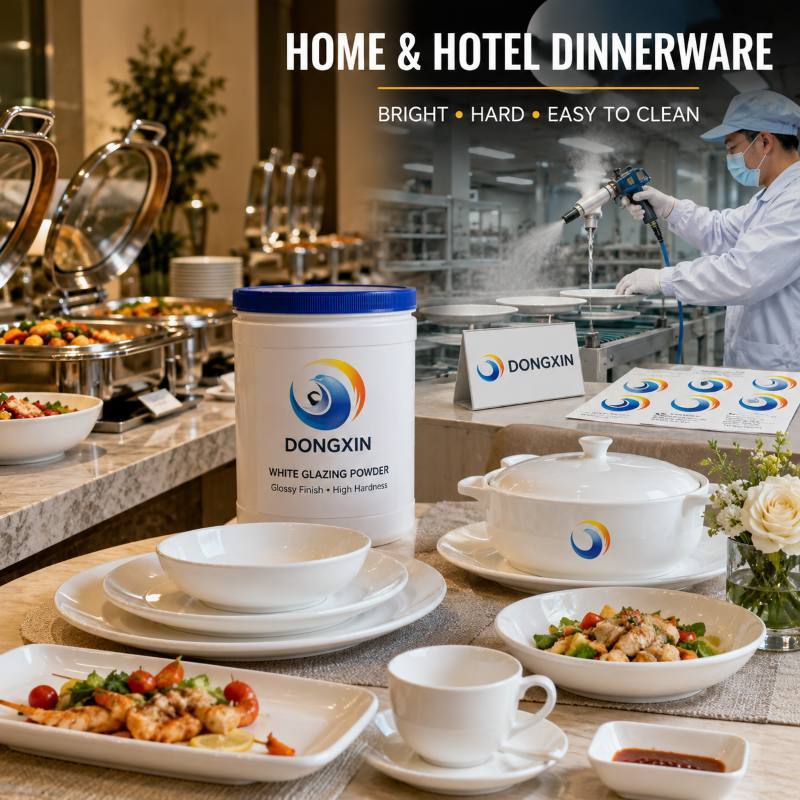 Quality Non Toxic White Melamine Glazing Powder For Home / Hotel Dinnerware for sale