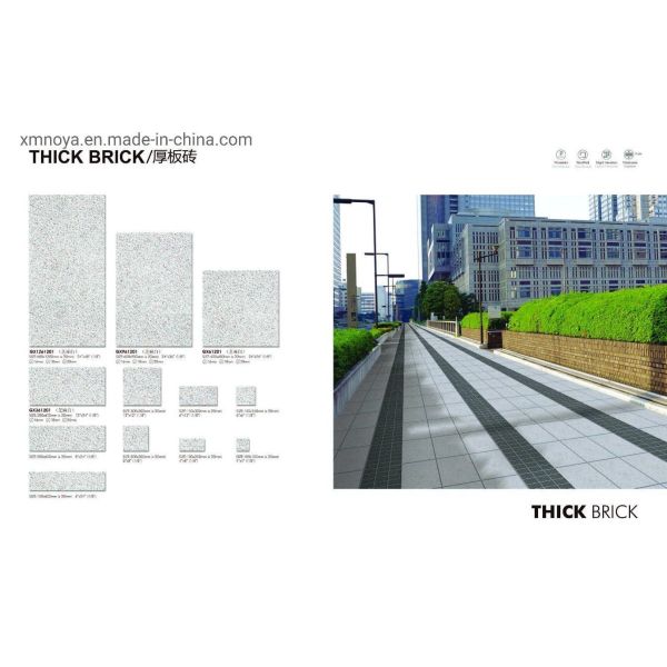 Quality Thick Brick Block Grey Ceramic Paving Tiles in Stone Form for Sustainable for sale