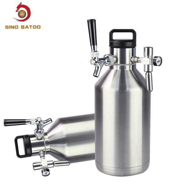 Quality 3.8L Vacuum Beer Growler Dispenser With CO2 Regulator for sale
