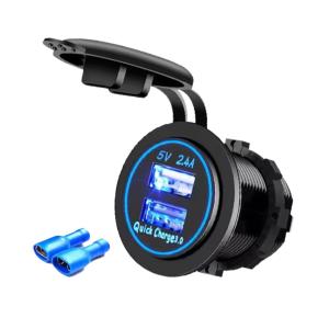 Quality "SmartDual" Car Charger QC3.0 Fast Charge + 2.4A Smart Output for sale