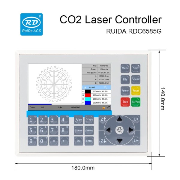 Quality Ruida RDC6585G CO2 Laser Control System with 8 Axis Motion control Multi-head for sale
