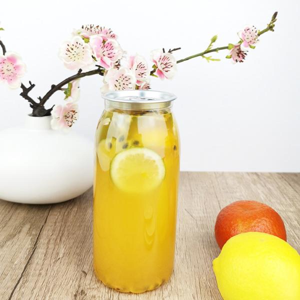 Quality 650ml Clear Juice Storage Bottles With Snap Lids Reusable Plastic Container for sale