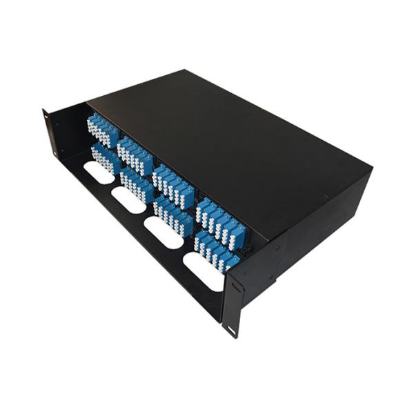 Quality 192 Cores 2U Fiber Patch Panel , MPO MTP To LC Rack Mount Patch Panel for sale
