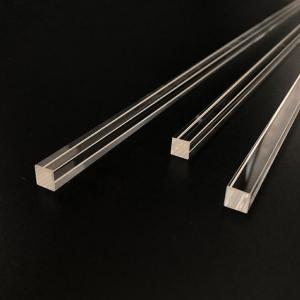 Quality Optical Fused Silica Rods End Face Polishing Square Quartz Rod for sale