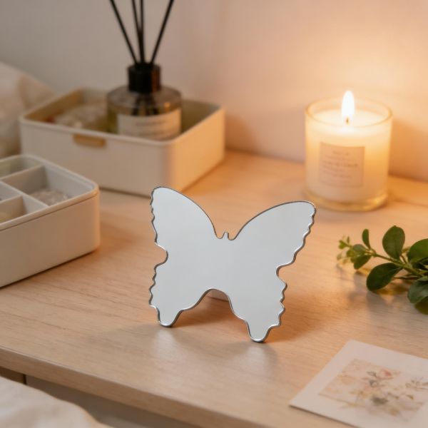 Quality Acrylic Mirror Cut To Size Custom Shape Laser Cut Acrylic Mirror Sheet Butterfly-shaped Acrylic Mirror for sale