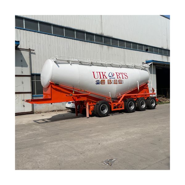 Quality 4 Axle V-Shape Bulk Cement Truck Powder Tank Mixer Semi Trailer for Customers Optional for sale