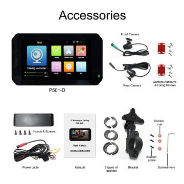 Quality Universal Fitment Motorcycle GPS Navigation with Waterproof Screen and Carplay for sale