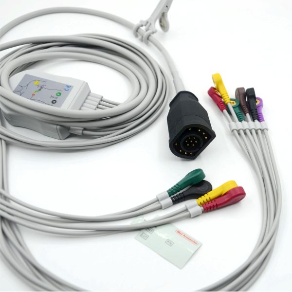 Quality Compatible Zoll 10 Leads Snap Type IEC Standard EKG Cable and Wires for sale