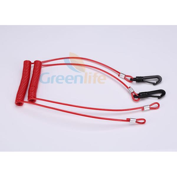 Quality Extendable Jet Ski Lanyard For Emergency , Jet Logic Lanyard Plastic Clip End for sale