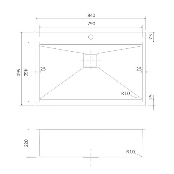 Quality 33' Topmount Stainless Steel Sink for sale