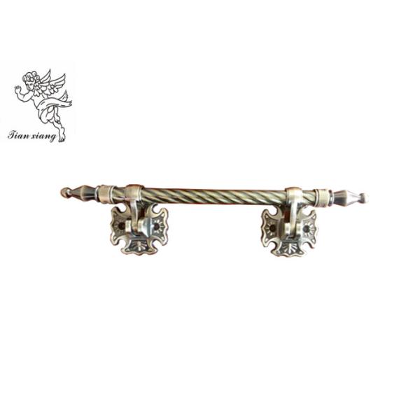 Quality Antique Brass Metal Casket Handle Zamak Decoratio Europe Style With Steel Twist Tube for sale