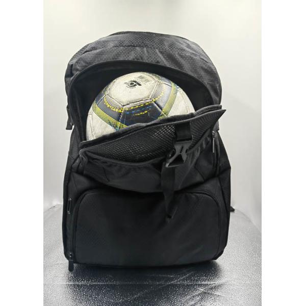 Quality Large Capacity Custom Football Backpack , Black Soccer Backpack With Shoe for sale