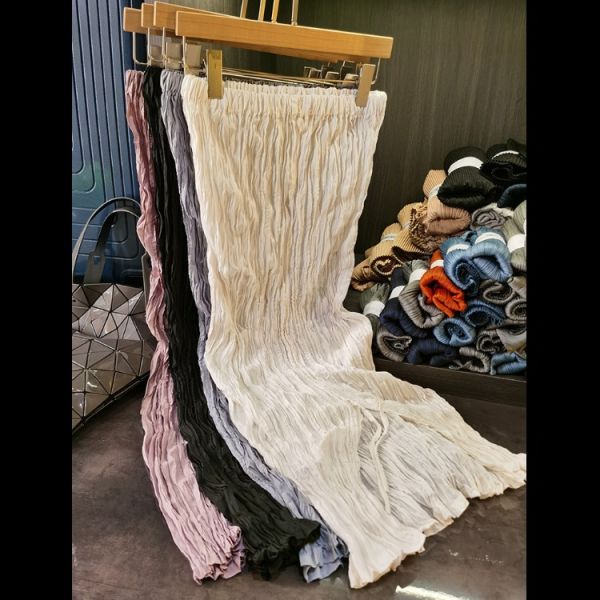 Quality Japanese Style Texture All-match Gentle High Waist Skirt Women's Fashionable Pleated Elastic Waist Pleated Skirt for sale