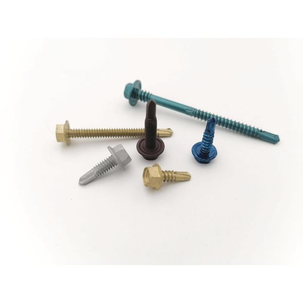 Quality Hex Washer Head Self Drilling Screws With High Grade Colorful Anticorrosive Coating Surface for sale