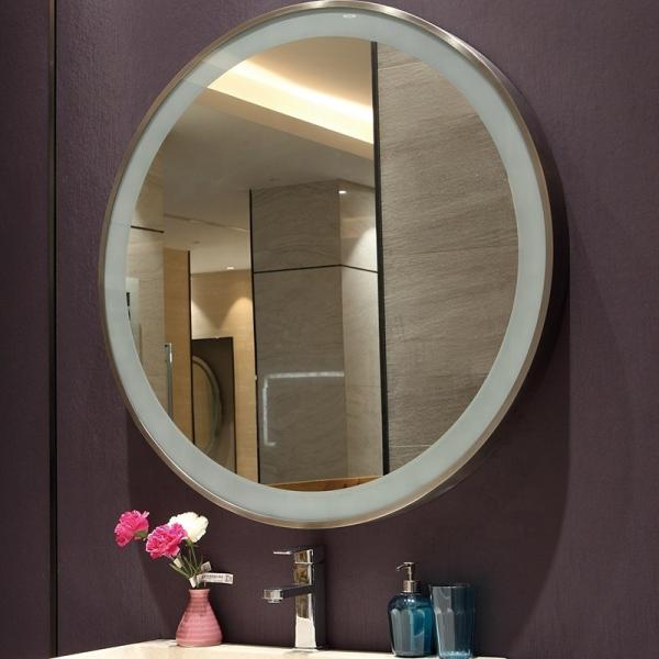 Quality Bathroom LED Mirror with Replaceable Strip and 5mm Thick Copper Free Silver for sale