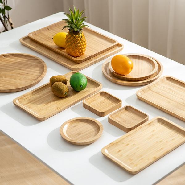 Quality Rectangular Japanese Wooden Tray Ideal for Serving Tea Water Cups and End Plates for sale