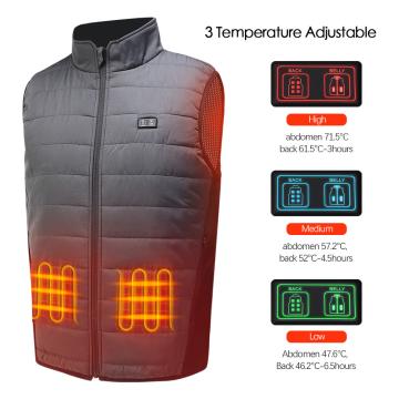 USB 5V Battery Powered Vest Polyester Sleeveless Electric Heated Waistcoat