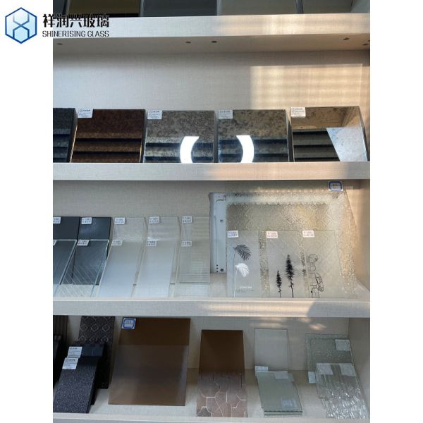 Quality Ultra Clear Tinted Stream Pattern Glass Textured Cabinet and Door Glass Pane for sale