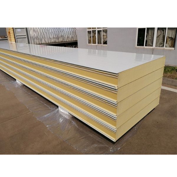 Quality 200mm Polyurethane Foam Sandwich Wall Panel Lightweight Prefab House Material for sale