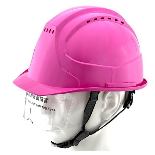 Quality EN397 Safety Hard Hats ABS Vented Construction Helmet With Face Shield for sale
