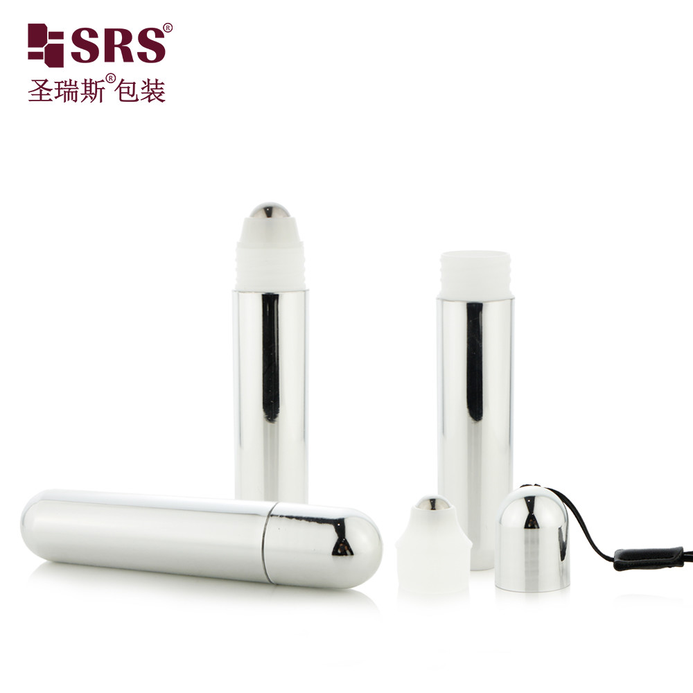 Quality RPPG 25ML Metalized Decoration Dome Cap Plastic Roller Bottle Custom Deodorant for sale