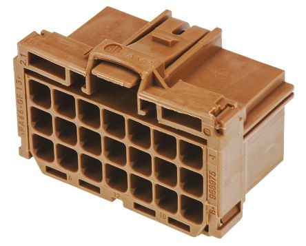 Quality 21 Pins Outlet Brown Female 8-968975-1 Vehicle Wiring Connectors for sale
