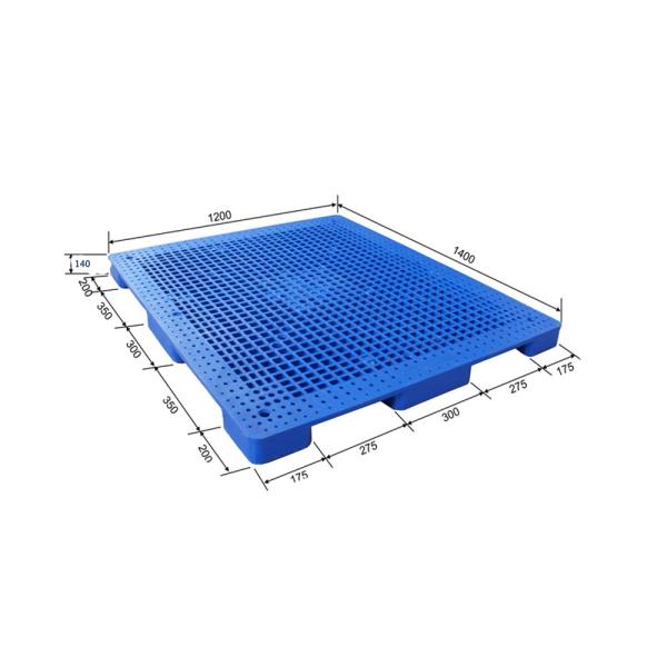 Quality 1200*1400 Recycled Nestable Plastic Pallet Warehouse Storage Plastic Skids for sale