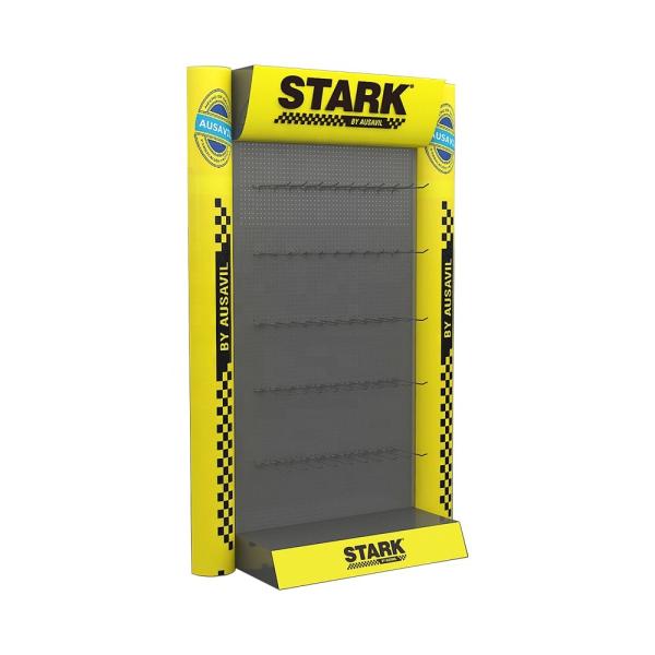 Quality POS Retail Metal Hanging Hardware Display Rack Stand LED Light LOGO Custom for sale