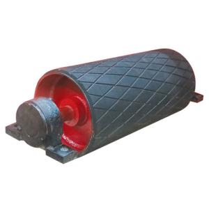 Quality Medium Duty Cast Rubber Lagging Conveyor Drive Pulley for sale