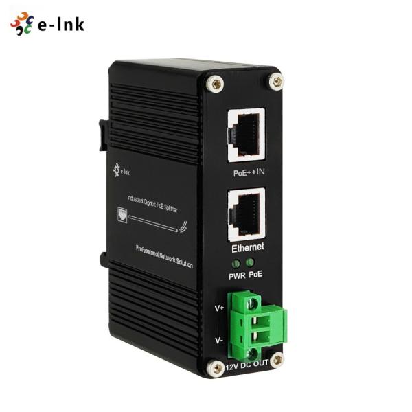 Quality Industrial Gigabit 802.3bt PoE Splitter Din Rail Installation 10/100/1000M 12VDC 36w Output for sale