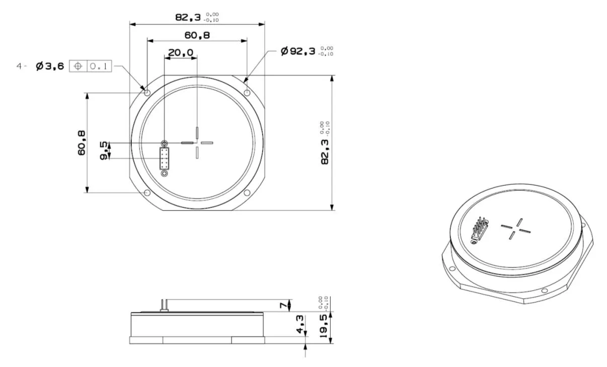 Small Size Fog Low Bias 50mm Fiber Gyro Inertial Angular Rate Sensor Price