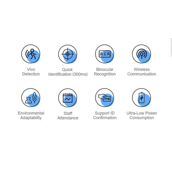 Quality Employee Time Clock Face Recognition Biometric System 0.5-1.5m For Office for sale