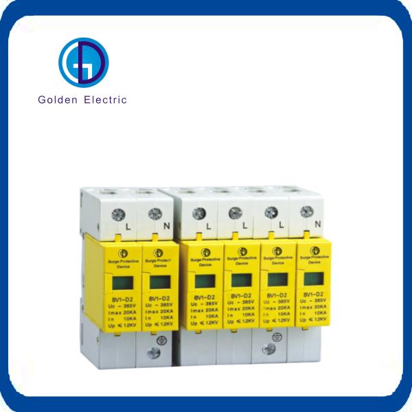 Quality 20ka Imax Solar System Grade B Class SPD Plugable Structure Lightning Arrester for sale
