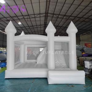 Quality Backyard Inflatable White Bounce House Combo White Inflatable Castle With Slide for sale