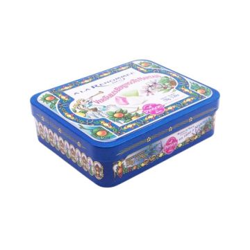 Quality Rectangular Hinged Candy Tin Can For Gift Giving Custom Tin Container With for sale