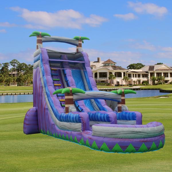 Quality Custom Logo Printed 2024 Innovations Inflatable Pool with 2 Slides and Rainbow for sale