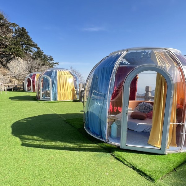 Quality Clear Igloo Bubble High Frequency Attenuation PC Clear Tents Connectable Rohs for sale