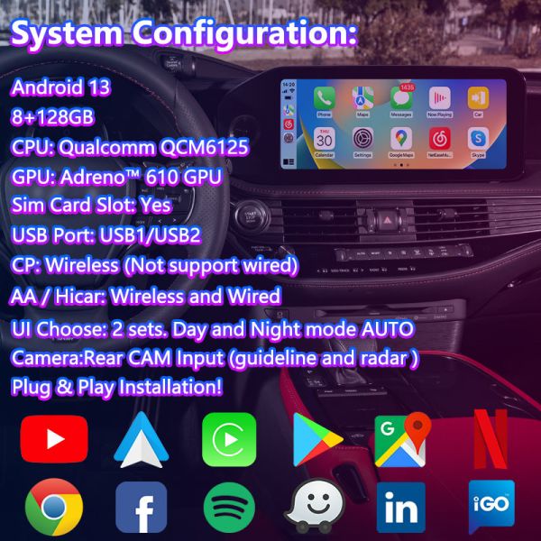 Quality Lsailt Android Multimedia Video Interface for 2020-Present Lexus LS 500 500h for sale