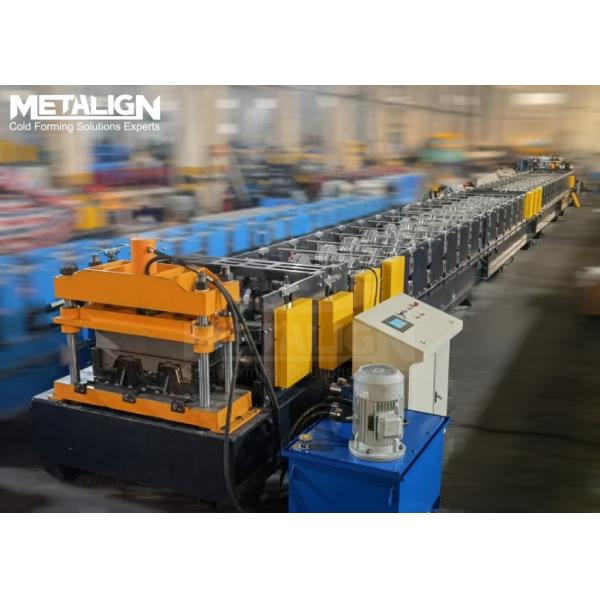 Quality Adjustable Metal Floor Deck Roll Forming Machine With Embossing And Waste Edge for sale